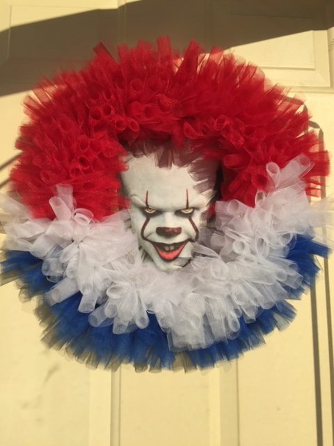 Diy Creepy Pennywise Halloween Wreath Divorced Design Diva